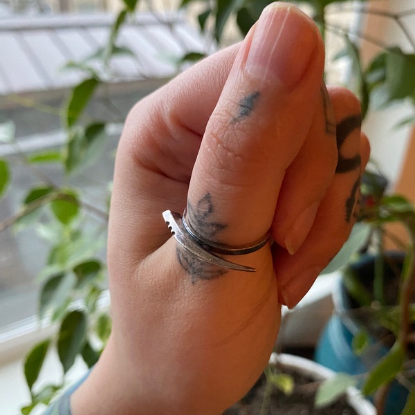 EME: Scythe Ring, Sterling Silver - Joanna Szkiela X Ovate Resurgam ...