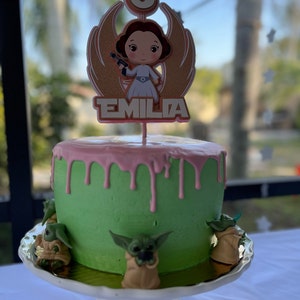 Star Wars Rey Cake Topper Star Wars Birthday Star Wars Party Decor Star ...