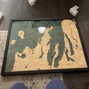 Puerto Rico Wood Carved Topographic Depth Chart / Map - Etsy