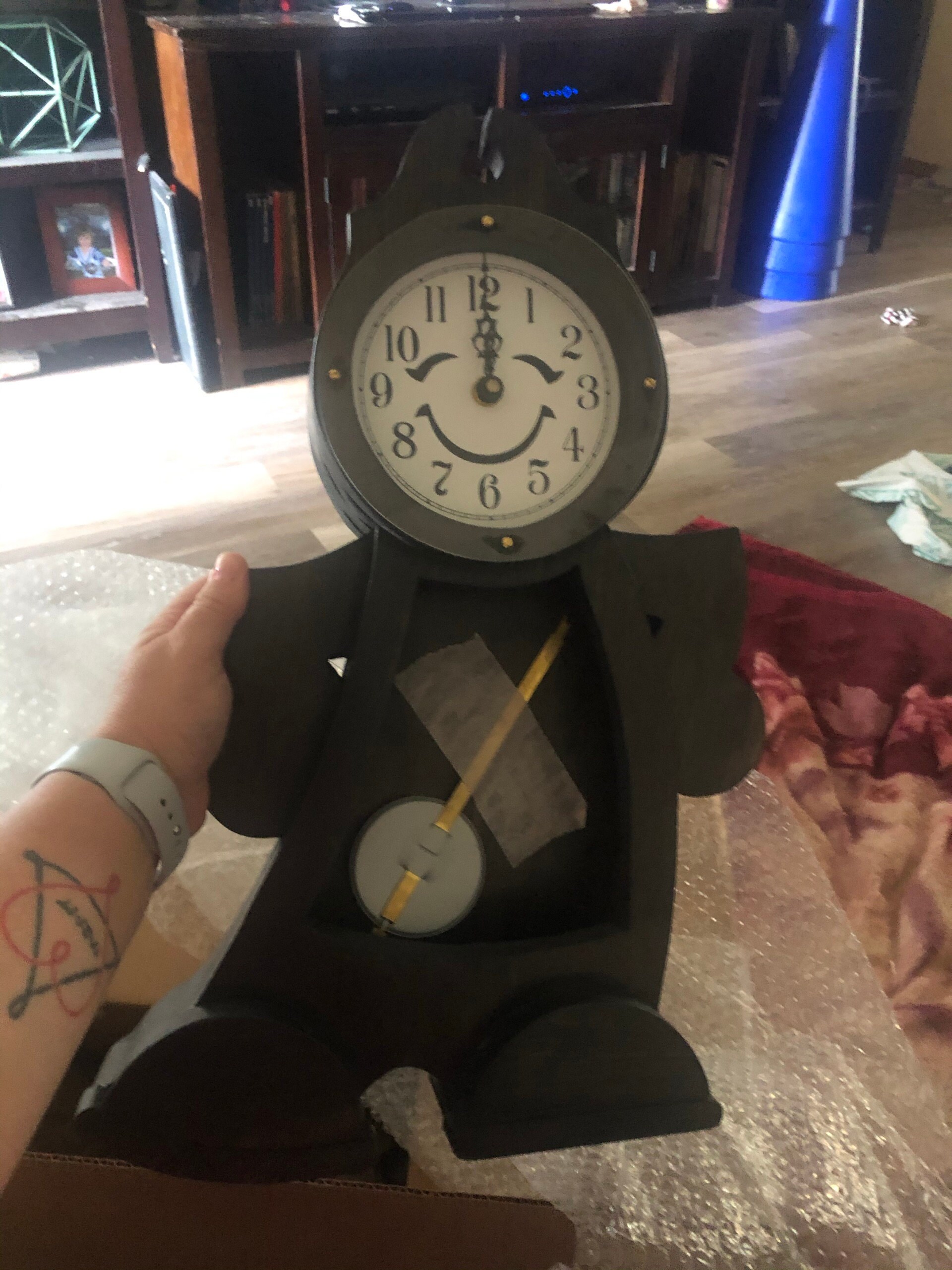 Handmade Boy Clock with choice of color. 4-6 weeks processing time