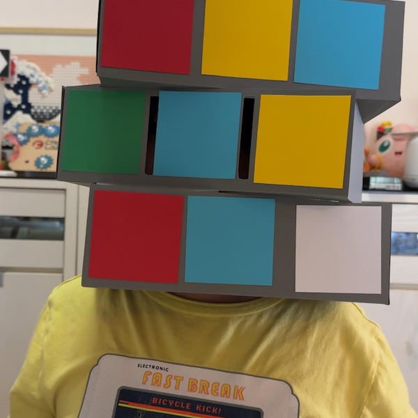 DIY Papercraft Rubik's Cube Mask Template - Easy to Make Halloween ...