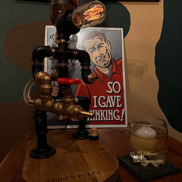 Father's Day Gift ,steampunk Fireman Pipe Robot Night Lamp, Liquor ...