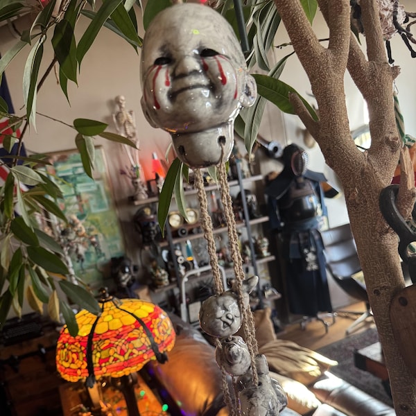 Handmade Creepy Doll Head Chimes - Etsy
