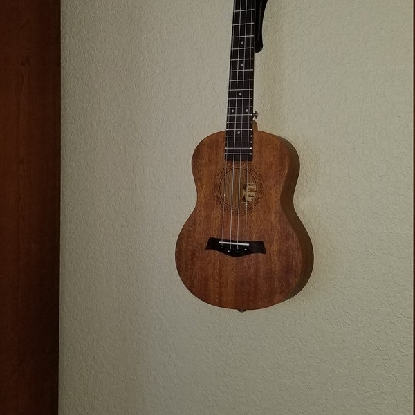 Elegant Ukulele Wall Mount. Display Any Soprano Uke! Upright Storage ...