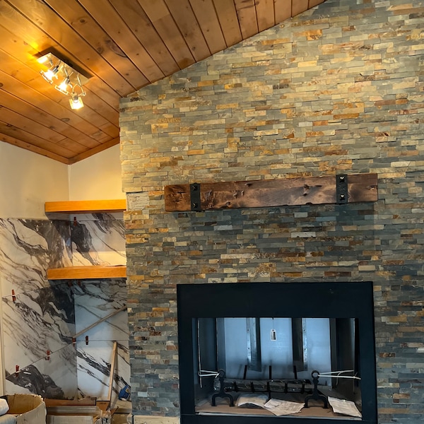 Fireplace Mantel Floating Shelf snake River Traditional Crown & Dental ...