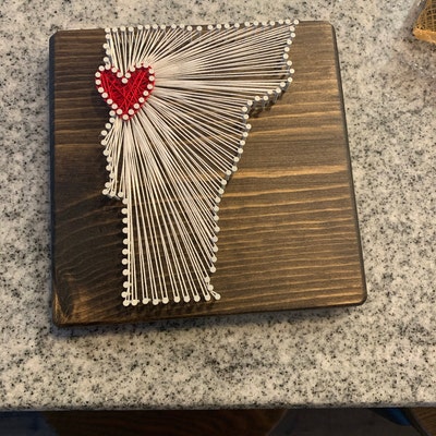 Any State Any City String Art, State String Art, State With Heart, Home ...