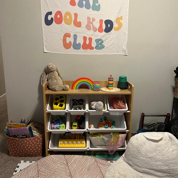 The Cool Kids Club Flag Play Room Decor Playroom Sign Play All Day Sign ...