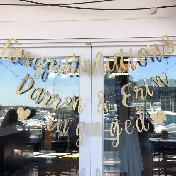 Personalized Congratulations Banner, Congratulations Engagement Party ...