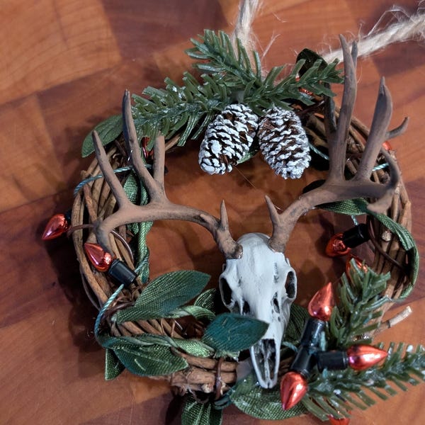 Fallow Deer Skull 1:24 Scale Replica Animal for Dollhouse, Diorama, Art ...