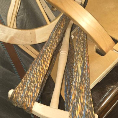 Hand Spun Yarn, Chain Plied, Made of Alpaca, Llama, With Hand Dyed ...