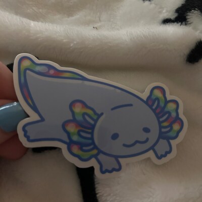 Rainbow Axolotl Sticker - Etsy