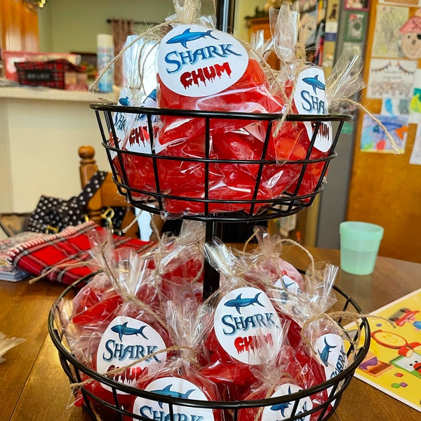 Shark Bait Stickers, Shark Chum Stickers, Shark Party, Shark Stickers ...