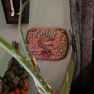 Audrey II Mushnik's Flower Shop Little Shop of Horrors Parody Sign ...
