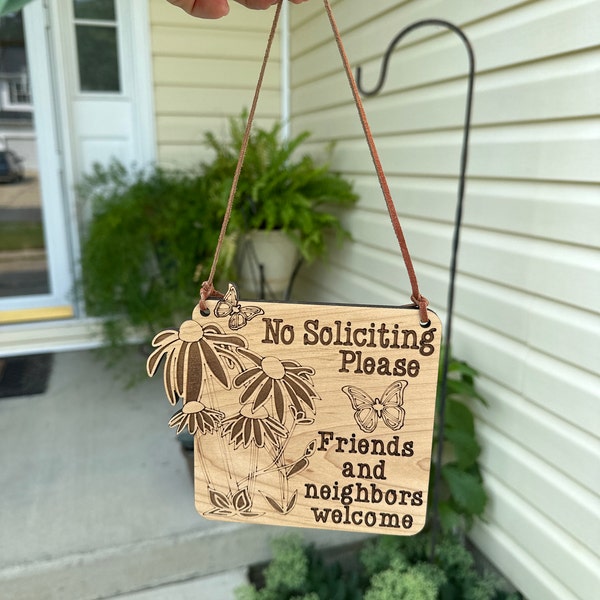 No Soliciting Mini Sign Funny No Soliciting Sign - Etsy