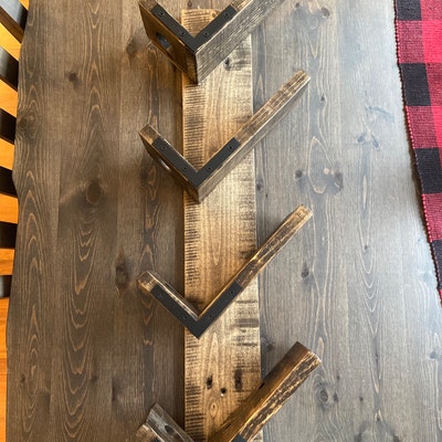 Reclaimed Wood Vertical Wine Rack With Metal Detail, Rustic Wine Rack ...