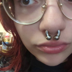 Half DARK PURPLE / SILVER 4G, 5G, 6G, 7G, 8G, 10G, or 12G Anodized Astm ...