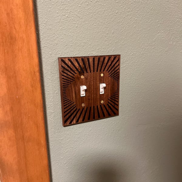 3 Pack Arch Wood Light Switch Plate Cover for Single Gang Outlet Switch ...