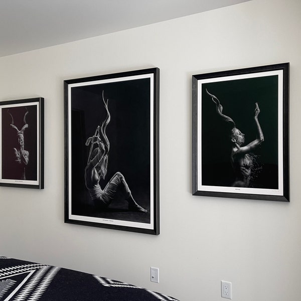 Nurtured Nature female Jono Dry Pencil Drawing Print - Etsy