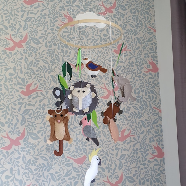 Baby Mobile Australian Animal, Handmade Nursery and Children's Decor ...