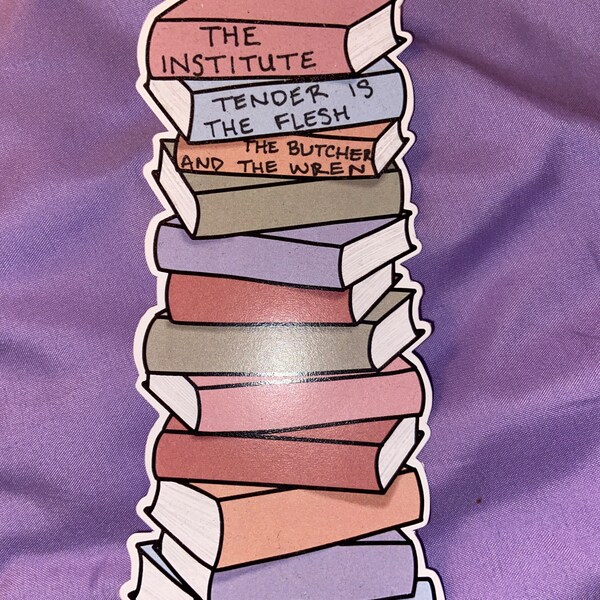 Book Stack Bookmark | Book Tracker Bookmark | Unique Bookmark for Book ...