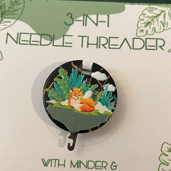 3-in-1 Needle Threader With Minder and Thread Cutter Mama Fox Sewing ...