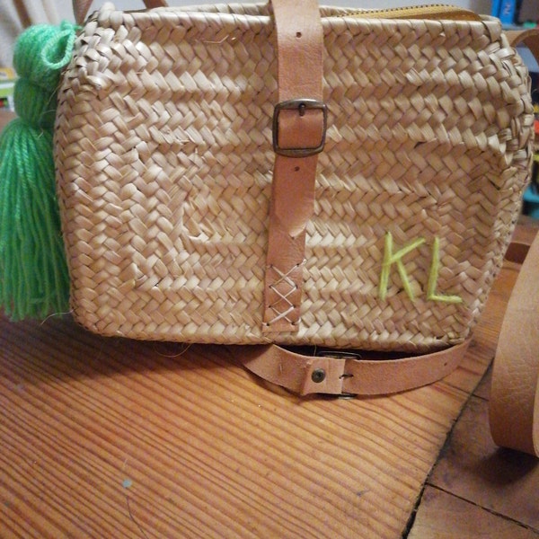 Moroccan Basket Backpack With Leather Straps - Etsy