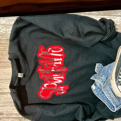 Falcons Double Stack Applique/embroidery Design Hand Lettered Design ...