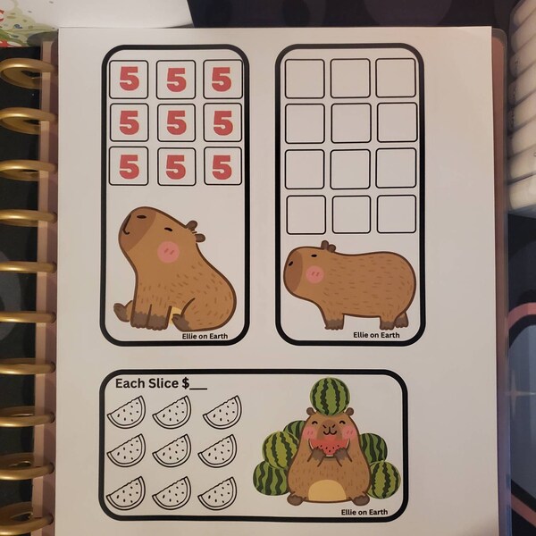 Capybara A6 Mini Cash Stuffing Savings Challenges Printable Download ...