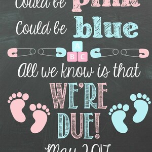 PRINTABLE Could Be Pink Could Be Blue All We Know is That - Etsy Canada