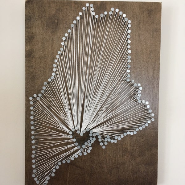 DIY State String Art Kit/ Nail Art Kit/ State String Art/ Anniversary ...