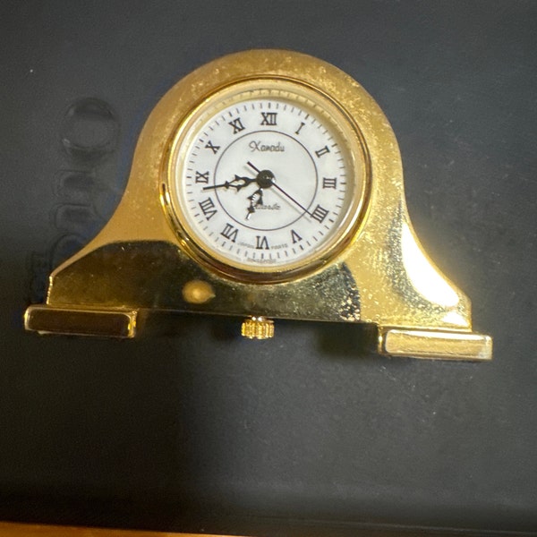 Enamel Solid Brass Quartz Desk Clock - Keeps Time, New Battery - Etsy