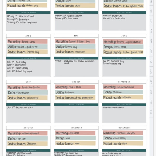 Notes & Overlay Shapes Digital Planning Sticker Set in Neon Colors ...