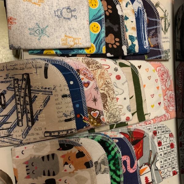 Reusable Napkins - Single-ply Cotton Flannel - Random Prints | Cloth ...