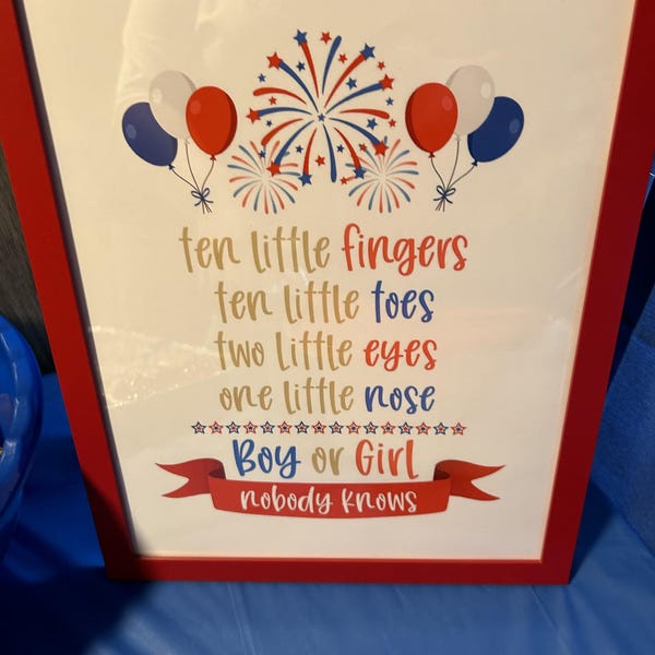 Fourth of July Gender Reveal Party, Boy or Girl Sign, Gender Reveal ...