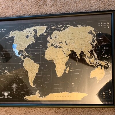 Scratch World Map Scratch off Personalized Map Travel Map - Etsy