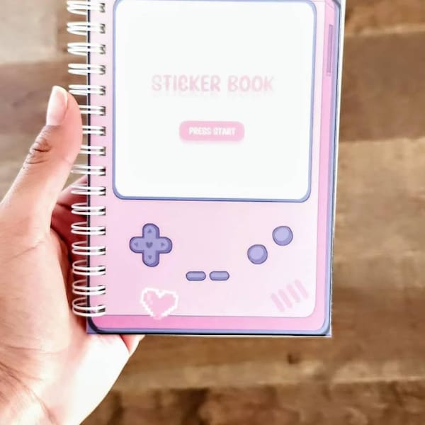 Aesthetic Reusable Sticker Book - A6 4.25 X 6” Size - Gamer Girl Kawaii ...