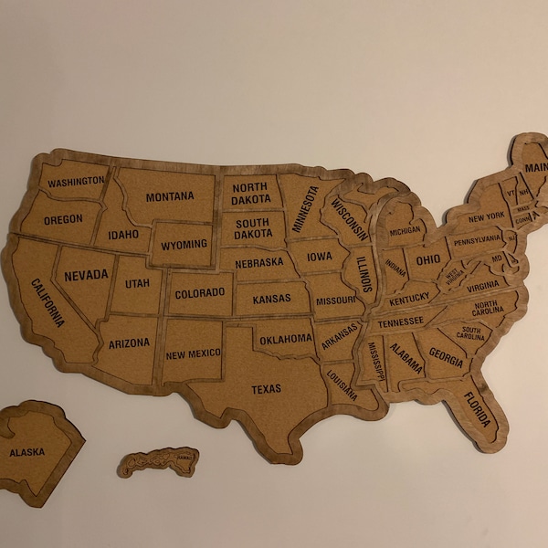 Push Pin United States Map, Travel Map Apartment Decor, USA Map Pin ...