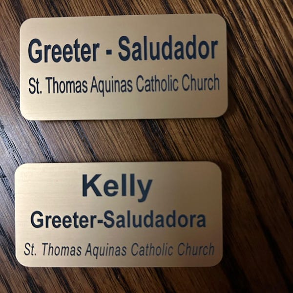 Custom Engraved Name Tag Badges - Personalized Identification With Pin ...