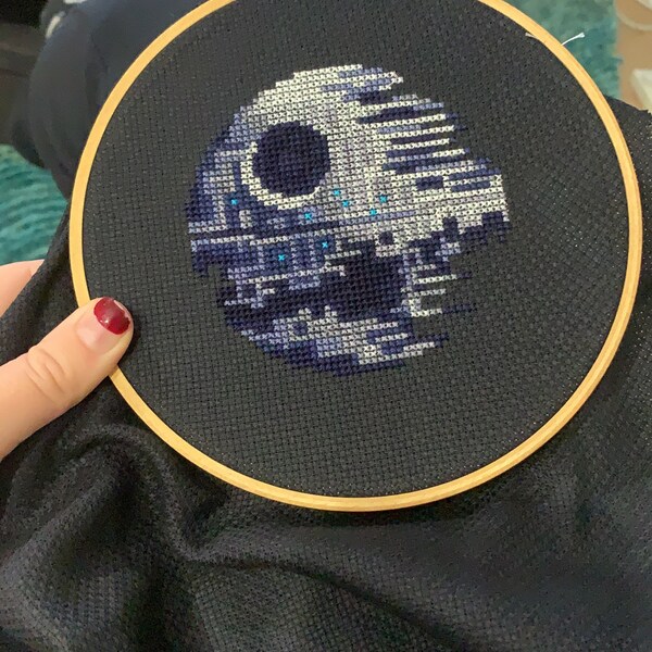 Geek Cross Stitch Pattern, Death Star Crossstitch PDF, Star Wars ...