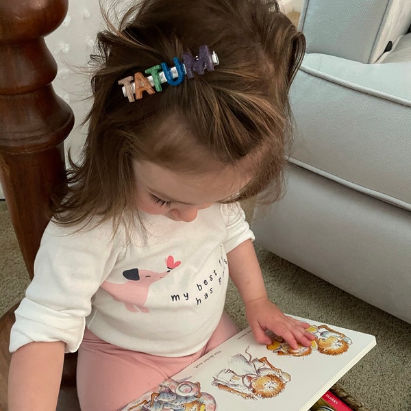 Personalized Name Hair Clips | Hair Accessories | A-Z Letters ...