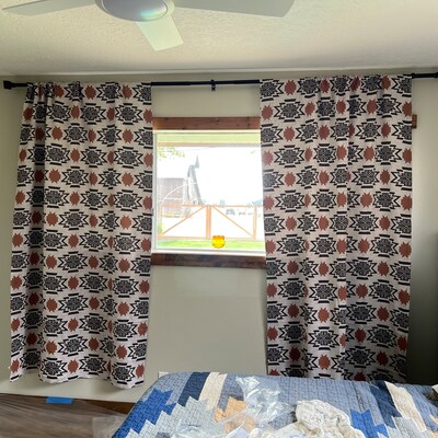 Modern Aztec Curtain / Sheer Blackout - Etsy