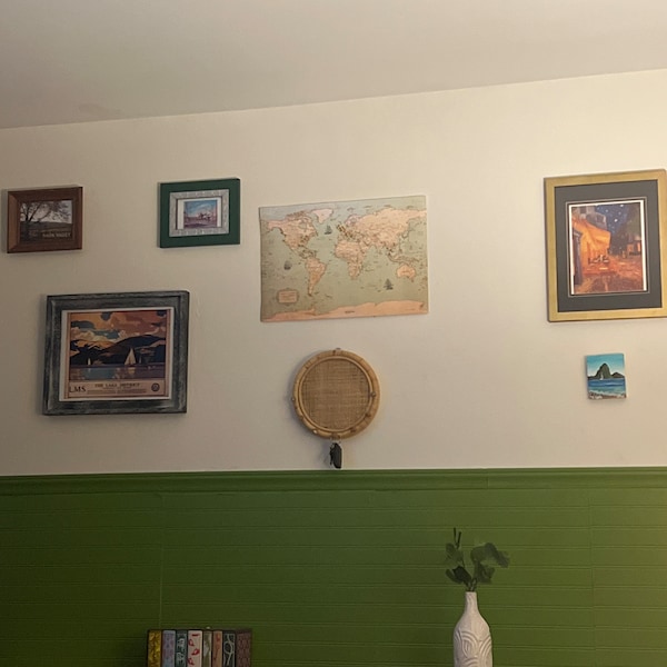 World Map - Rustic Style | Uncustomized | Old Style Wall Map | Map ...