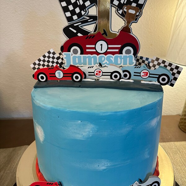 Vintage Race Car Cake Topper, Cars Cake Topper - Etsy