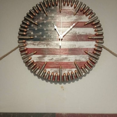 Patriotic we the People Flag Bullet Clock - Etsy