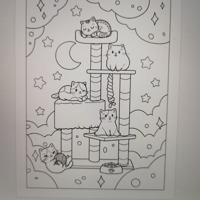 Tiny Cats: Cute Coloring Book for Relaxing by Coco Wyo - Etsy
