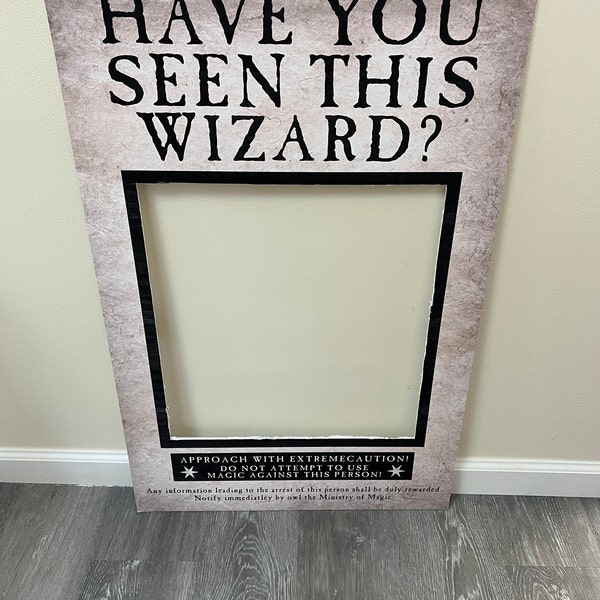 Wizard Wanted Poster Photo Booth Prop: Halloween Party (digital ...