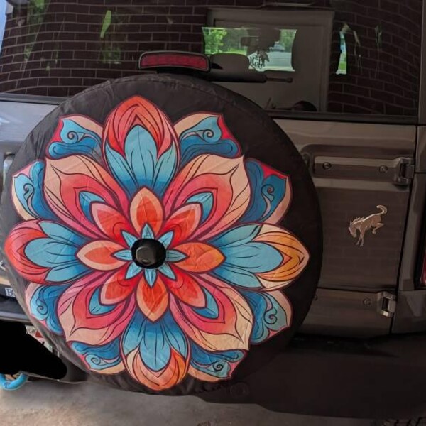 Spare Tire Cover Compass Black Stone Bronze Metal Classic for Jeep Ford ...