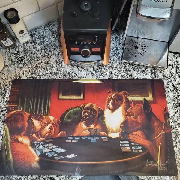 Dogs Playing Magic - Full Color Poster - Etsy