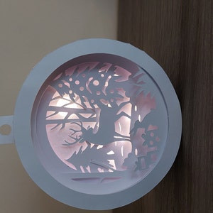 Paper Lantern Shadow Box SVG PDF Template for You DIY Christmas ...