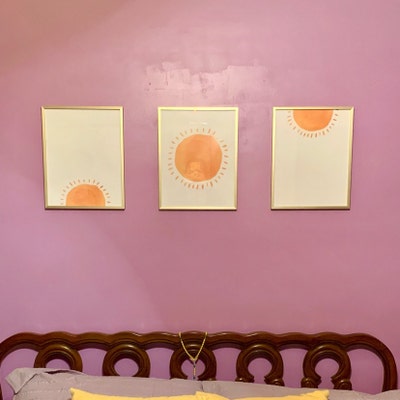 Printable Wall Art Set of 3 Blue Triptych Wall Art INSTANT DOWNLOAD .02 ...